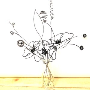 Poppy Wire Flowers Bouquet From Nine Flowers/ Wire Poppy/ Poppy ...