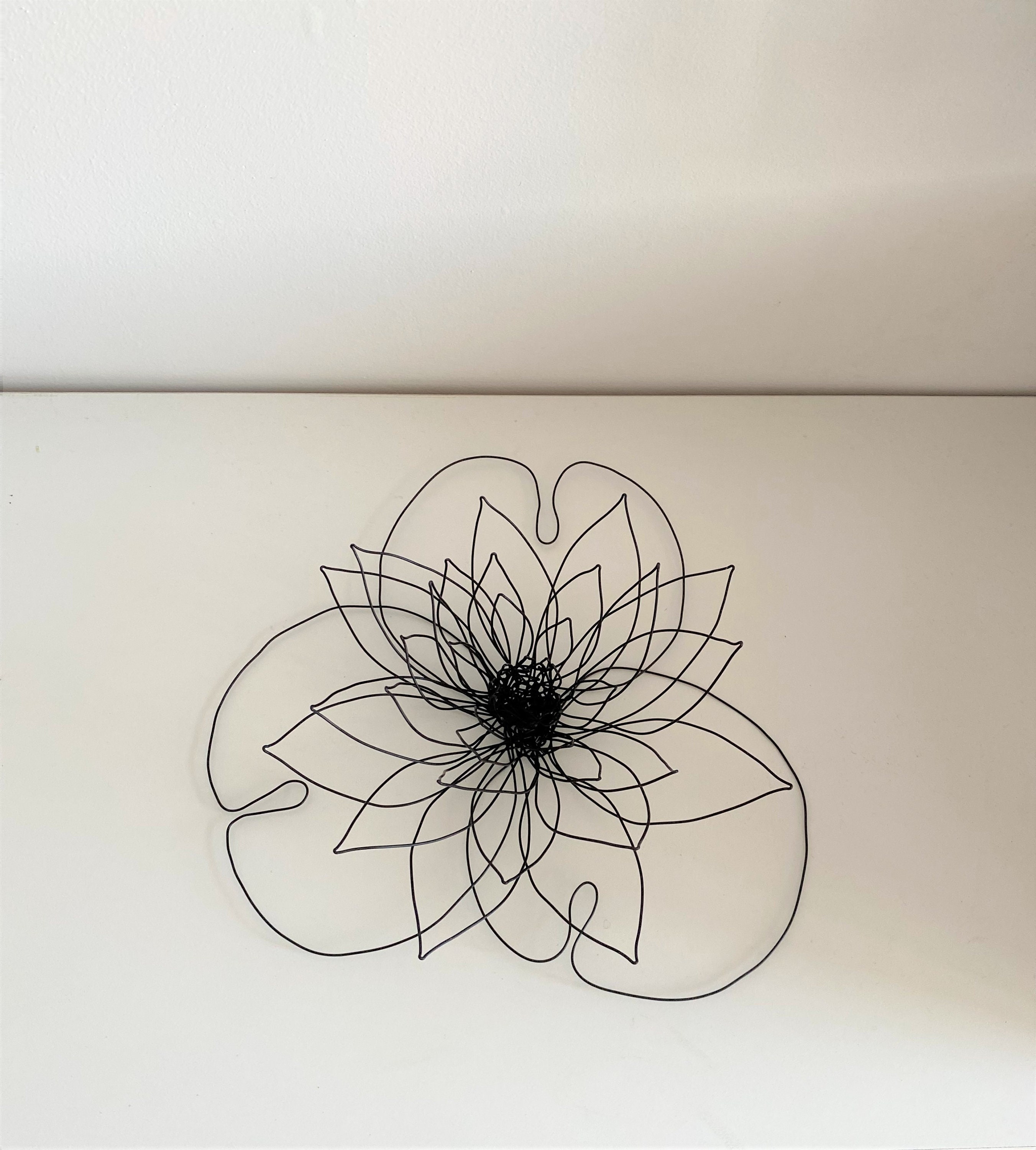 Water Lily Wire / Lotus Wire Flower / Wire Office Decoration/ - Etsy