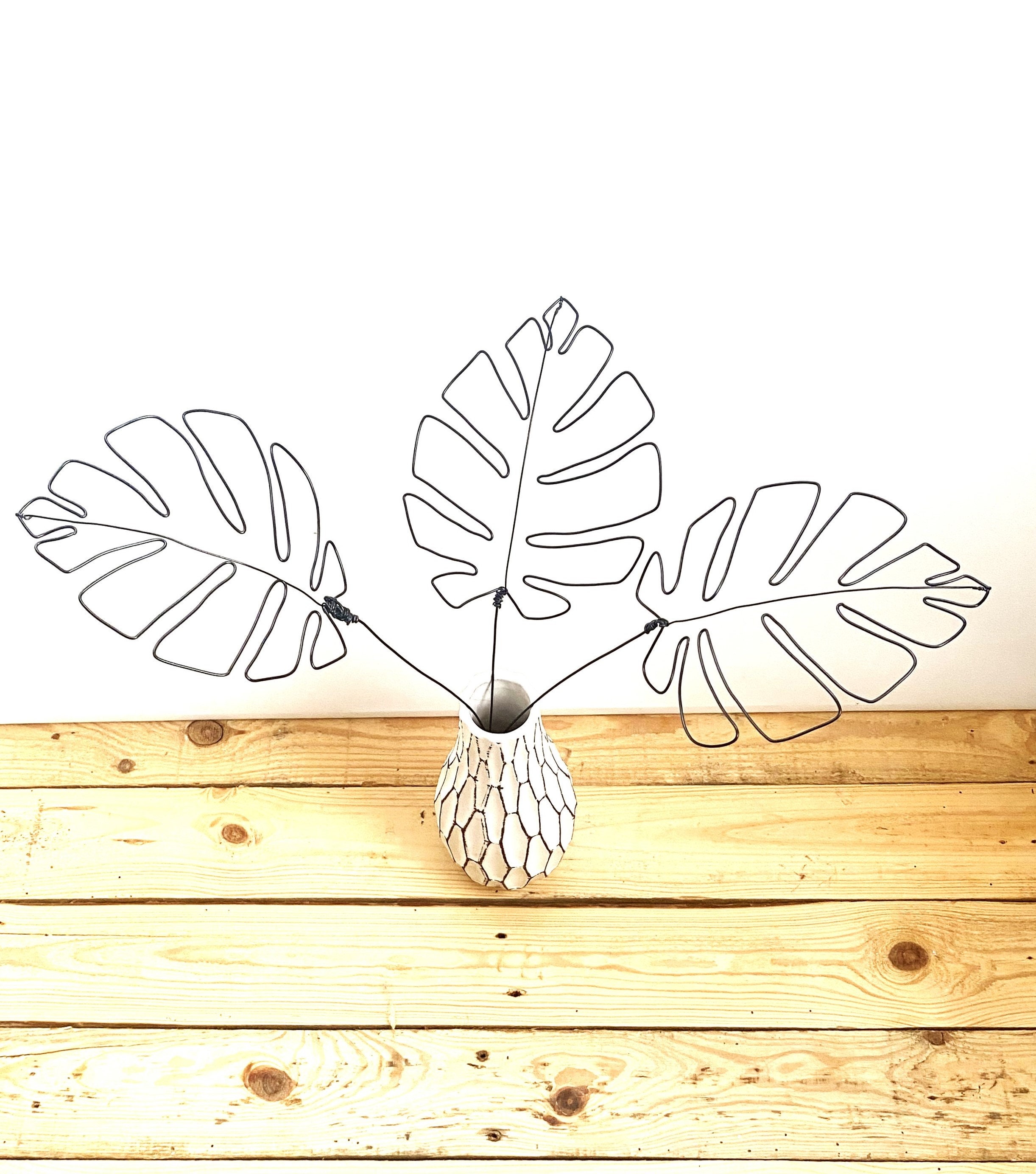 Monstrera Leaf /wire Philodendron Leaf/ Home Wire Decoration/ Office ...