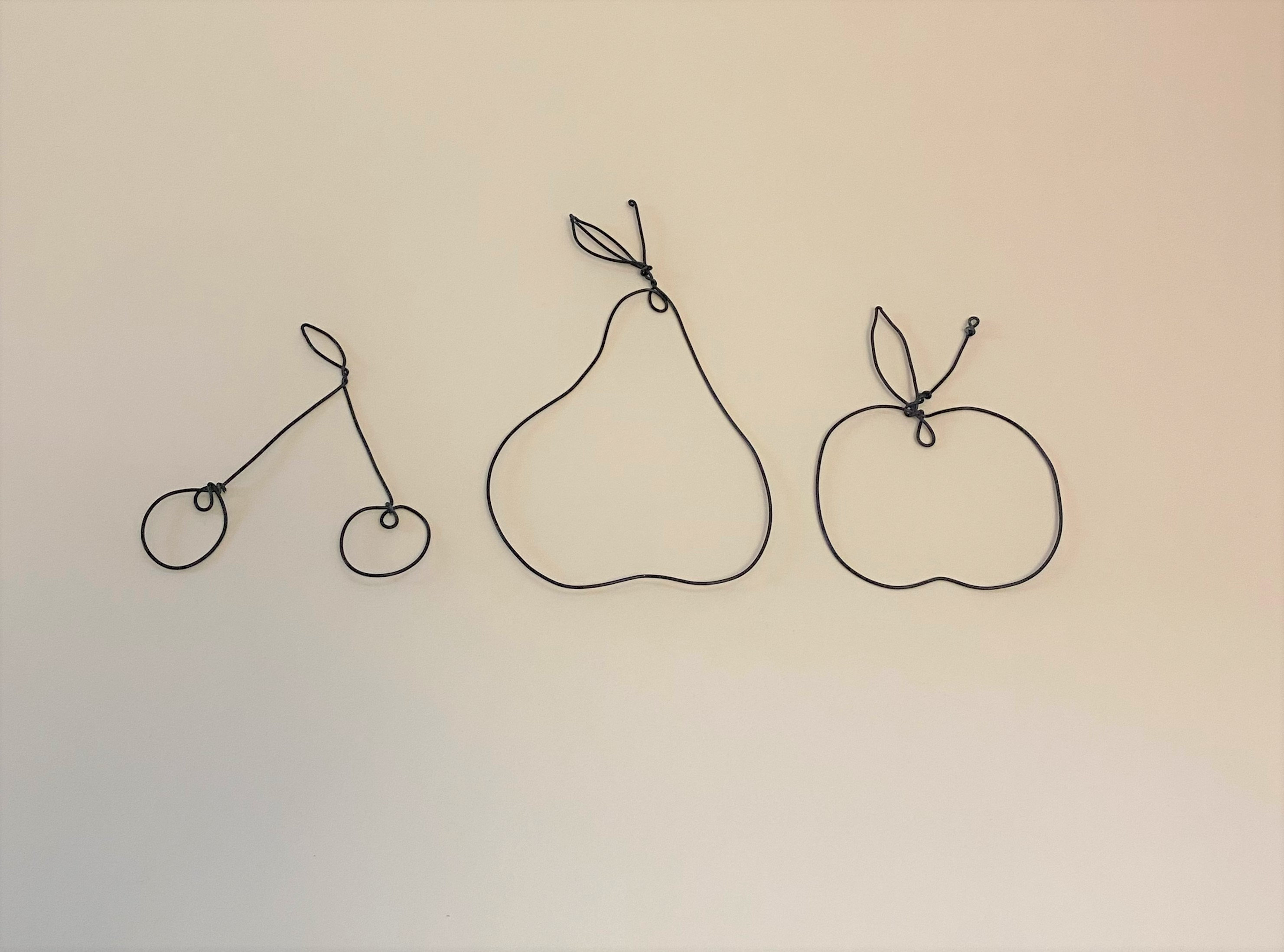 Wire Fruits Set From Three Fruits / Wall Decoration / Wire - Etsy
