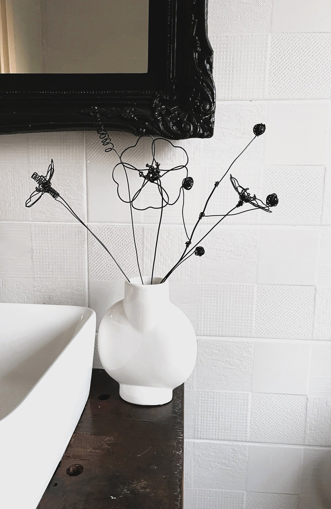 Poppy Wire Flowers Bouquet From Six Flowers/ Wire Poppy/ Poppy ...