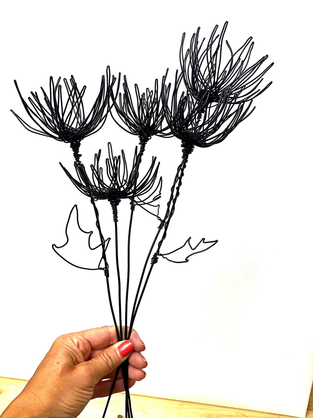 Chrysanthemum Wire Flowers Bouquet From Five Flowers/ Wire Office ...