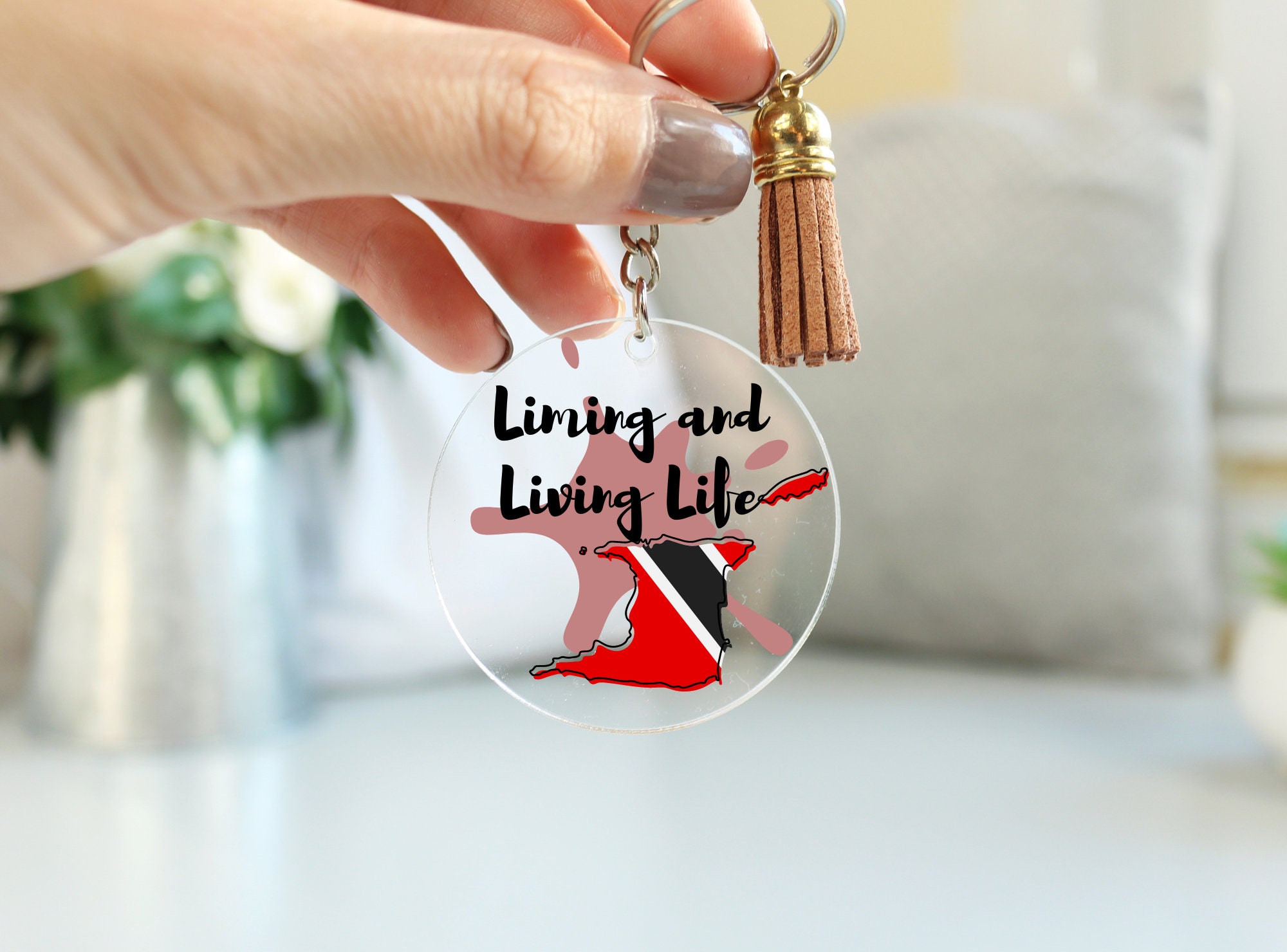 Country Flags & Sayings: Custom Acrylic Keychains Personalized Keychain ...