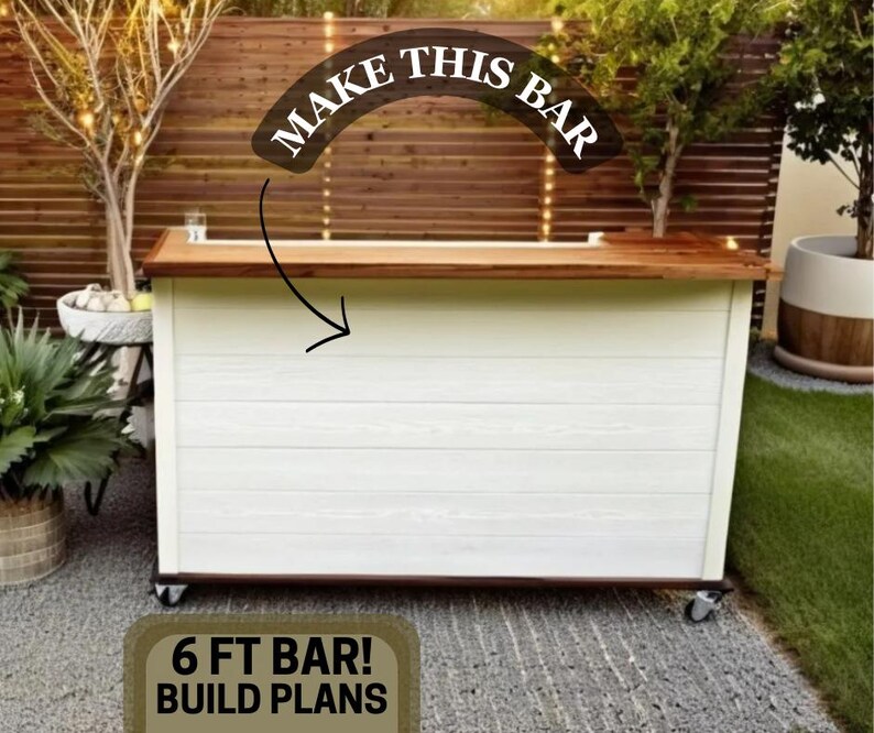 6 Ft Folding Bar Plans, PDF Download, Portable Collapsible Bar, Build ...