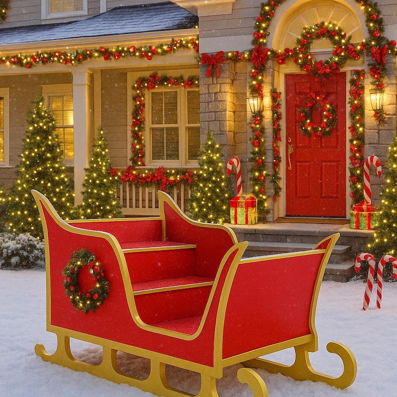Santa Sleigh Diy Kit - Etsy