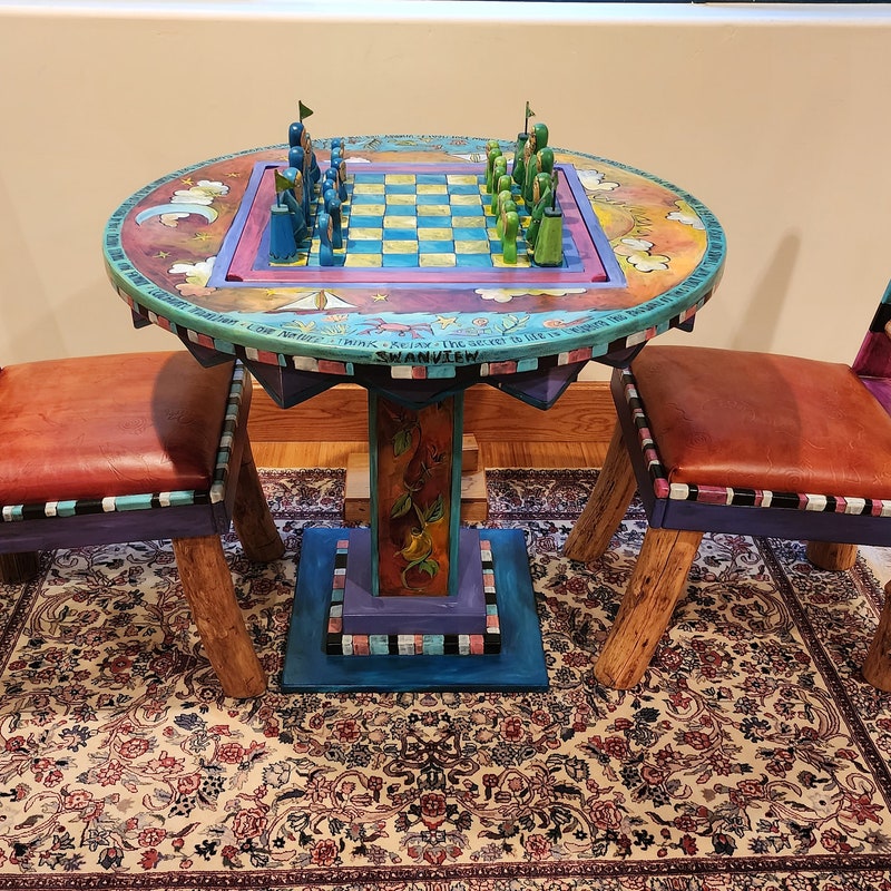 Custom Painted Table - Etsy