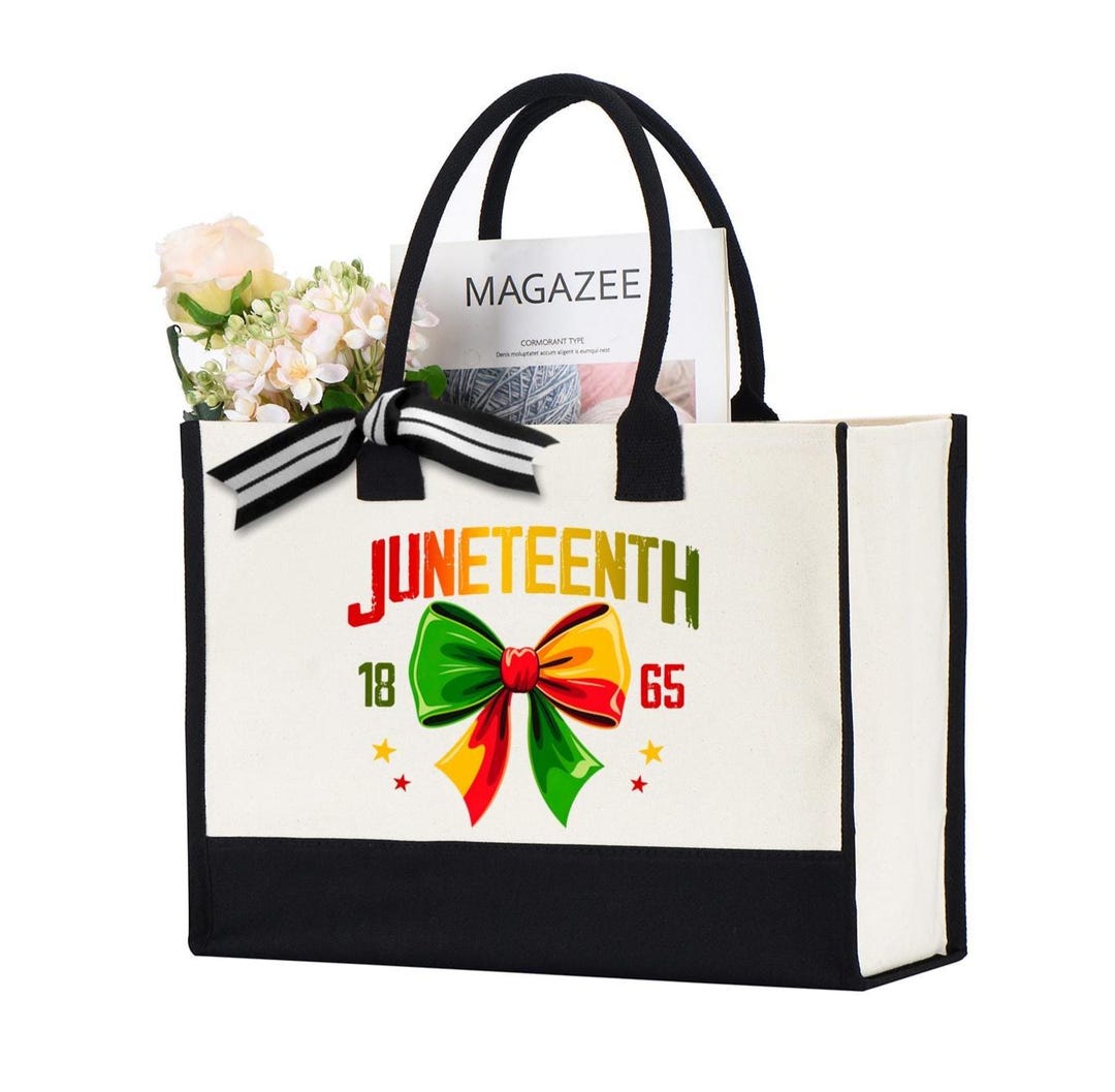 Juneteenth 1865 Tote Bag, Black History Women Gifts, Black Women's Bag ...