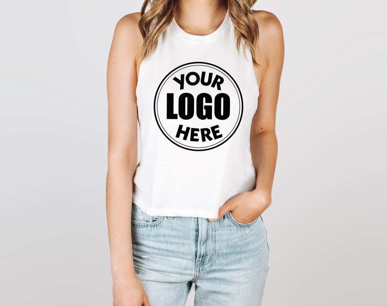 Custom Logo Crop Tank, Crop Tank Top, Logo Tank Top, Crop Top Custom - Etsy