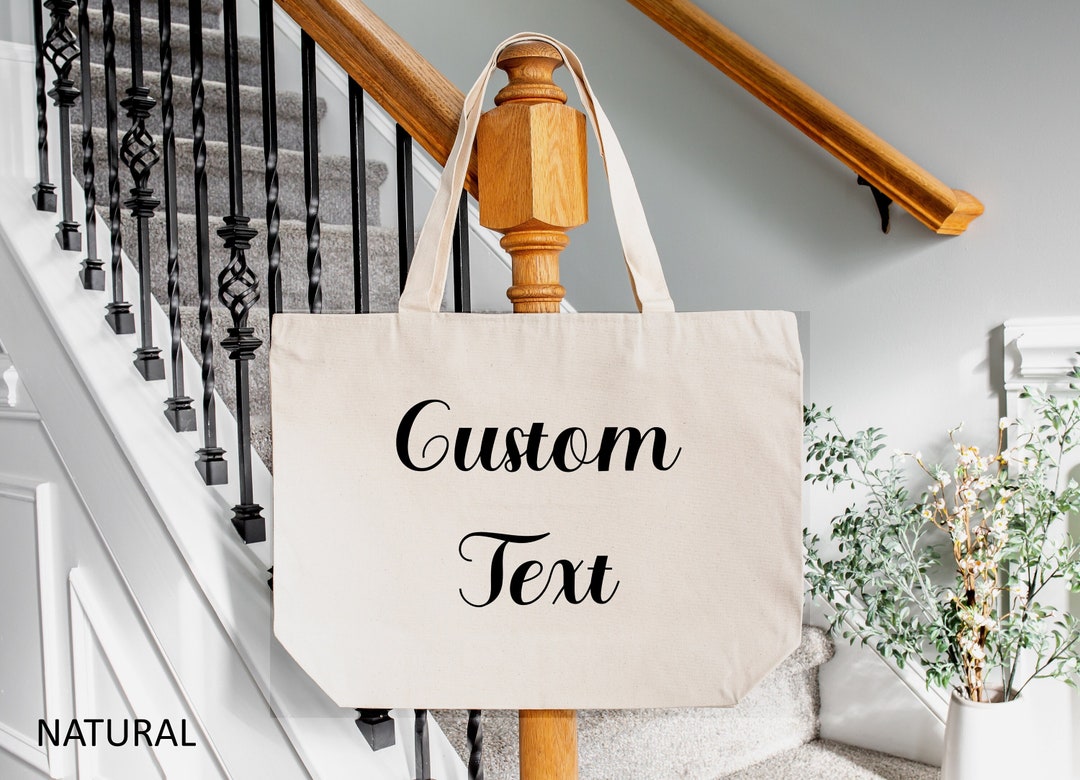 Custom Design Tote Bag, Large Tote Bag, Personalized Large Tote, Custom ...