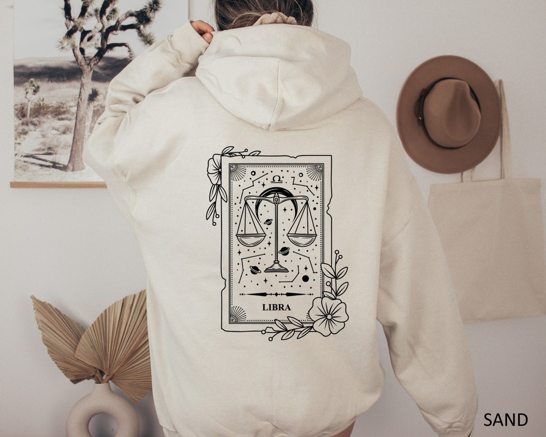 Libra Hoodie, Libra Zodiac Sign, Horoscope Hoodie, Gift for Libra, October Birthday, Libra Gift ...