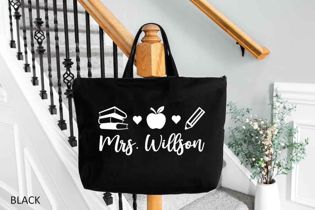 Personalized Teacher Bag, Teacher Bag, Custom Teacher Bag, Female ...