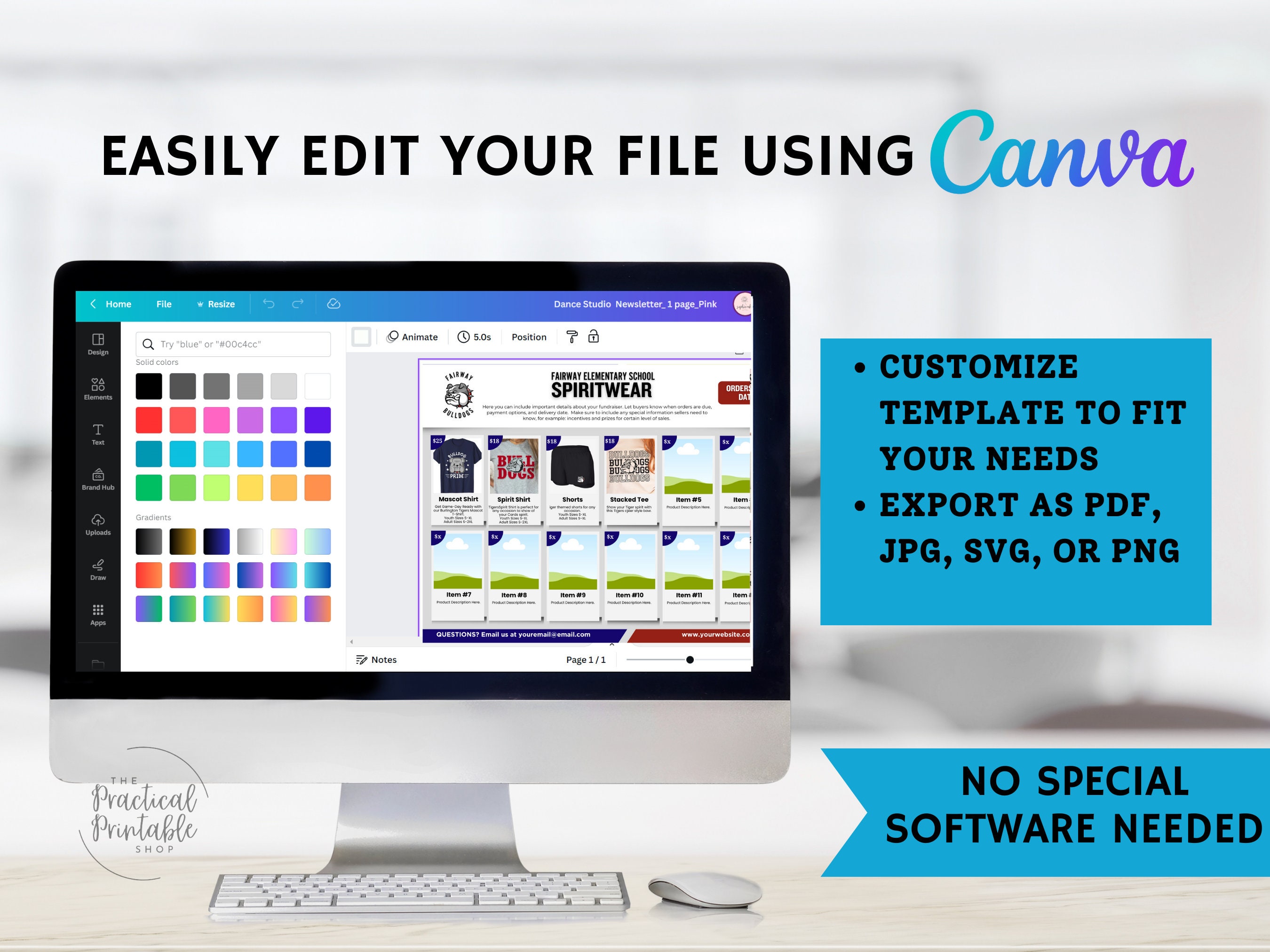 12 PRODUCT FUNDRAISER Editable Canva Template | Fundraiser Form | Order ...