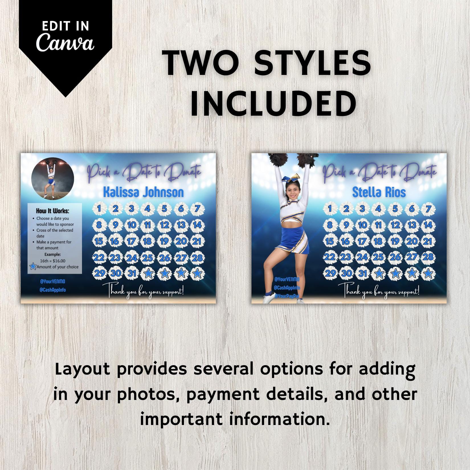 CHEER FUNDRAISER Canva Template | Cheer Team Fundraiser | Cheerleader ...