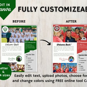 SOCCER NEWSLETTER Editable Canva Template | Soccer Team Email | Soccer ...