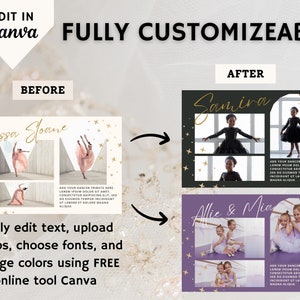 DANCE RECITAL AD Editable Canva Template | Recital Program Ad | Dancer ...