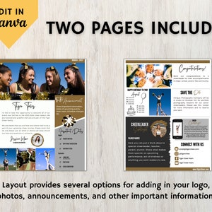 CHEER NEWSLETTER Editable Canva Template | Cheer Team Email | Dance ...