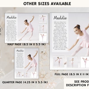 DANCE RECITAL AD Editable Canva Template | Recital Program Ad | Dancer ...