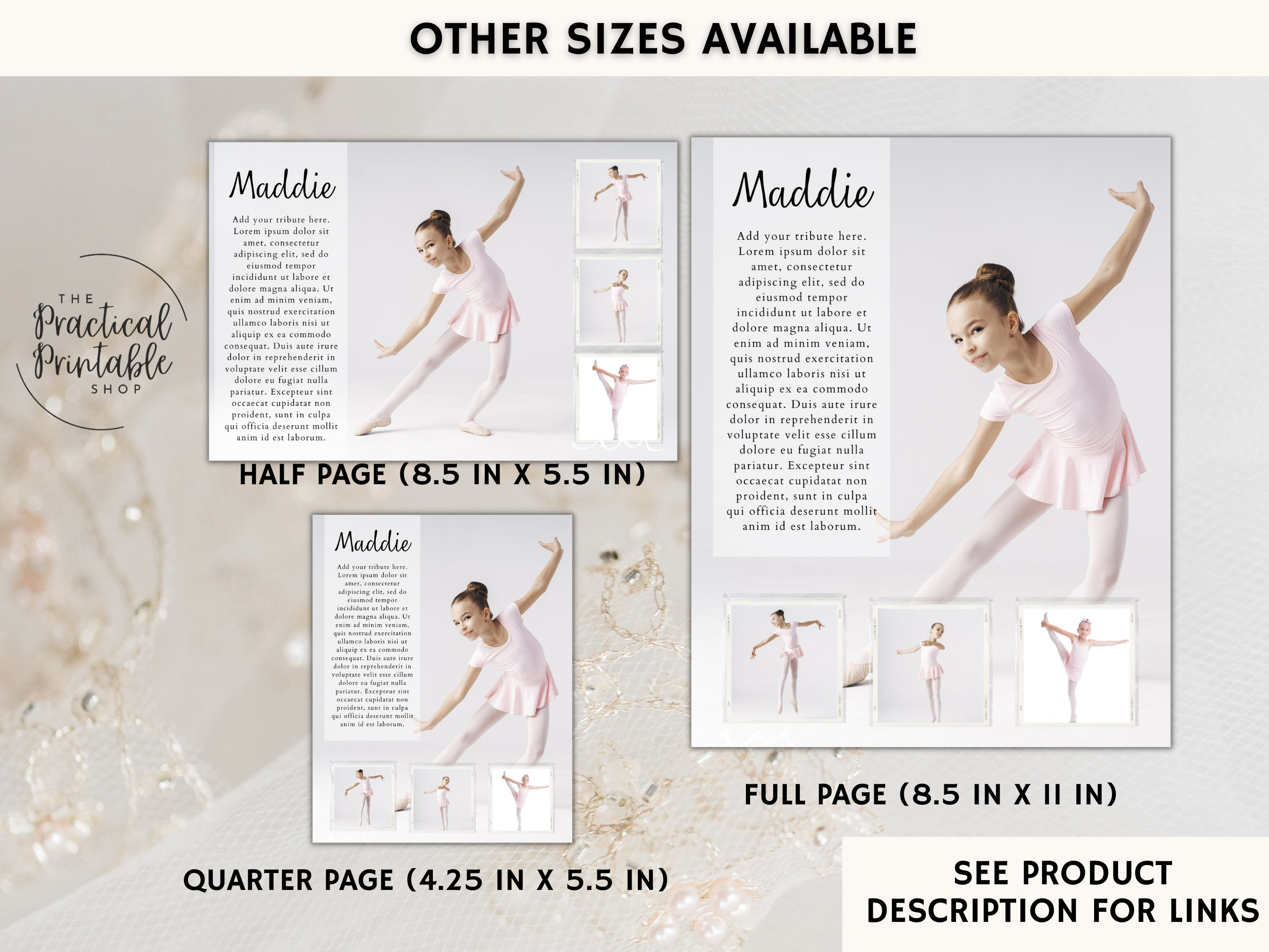 DANCE RECITAL AD Editable Canva Template | Recital Program Ad | Dancer ...