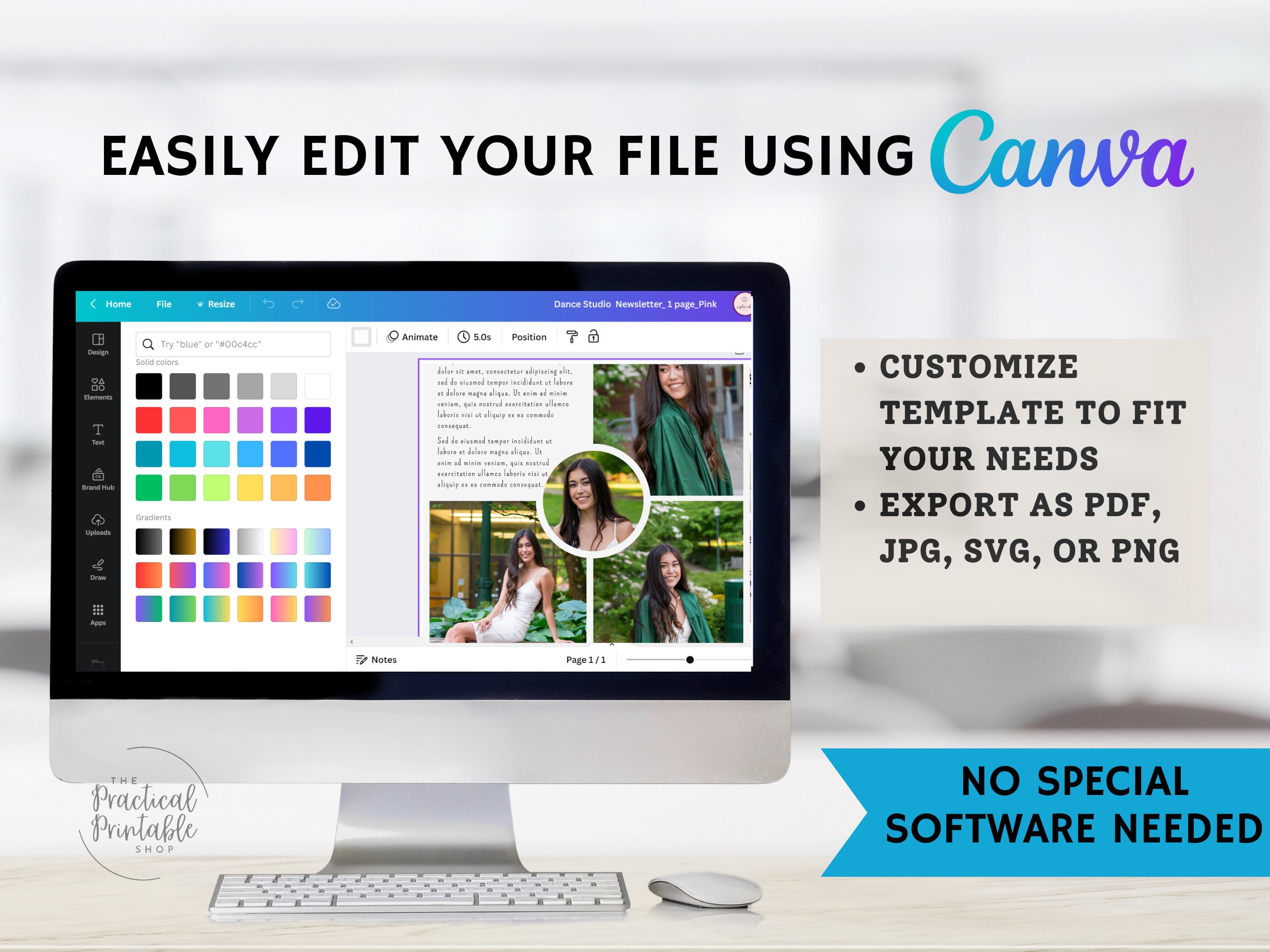 QUARTER PAGE YEARBOOK Ad | Editable Canva Template | Grad Tribute ...