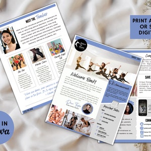 DANCE STUDIO NEWSLETTER Editable Canva Template | Dance School Email ...