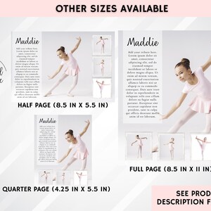 DANCE RECITAL AD Editable Canva Template | Recital Program Ad | Dancer ...