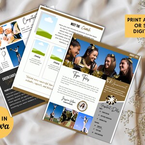 CHEER NEWSLETTER Editable Canva Template | Cheer Team Email | Dance ...