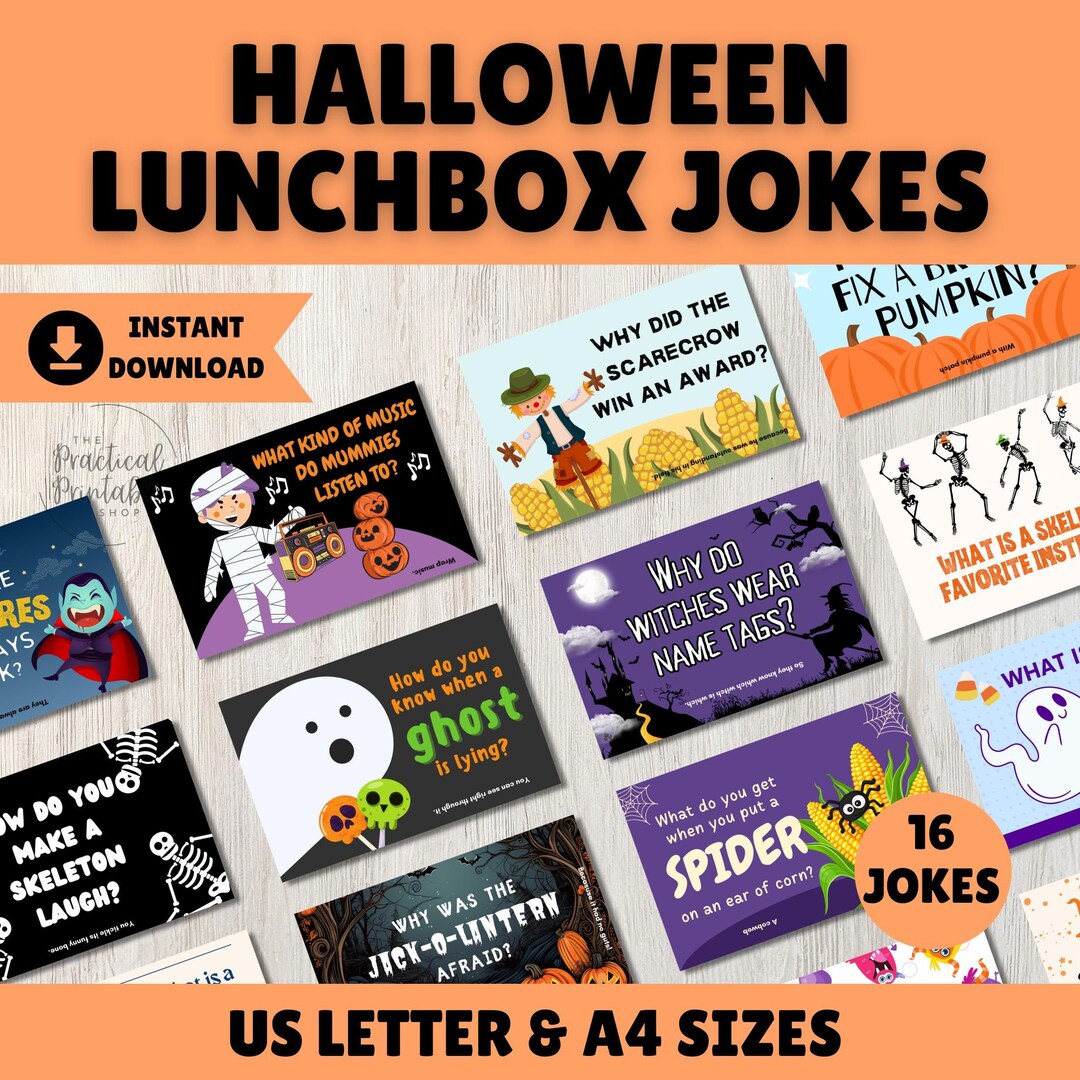 HALLOWEEN LUNCHBOX JOKES | Halloween Lunchbox Notes | Printable ...