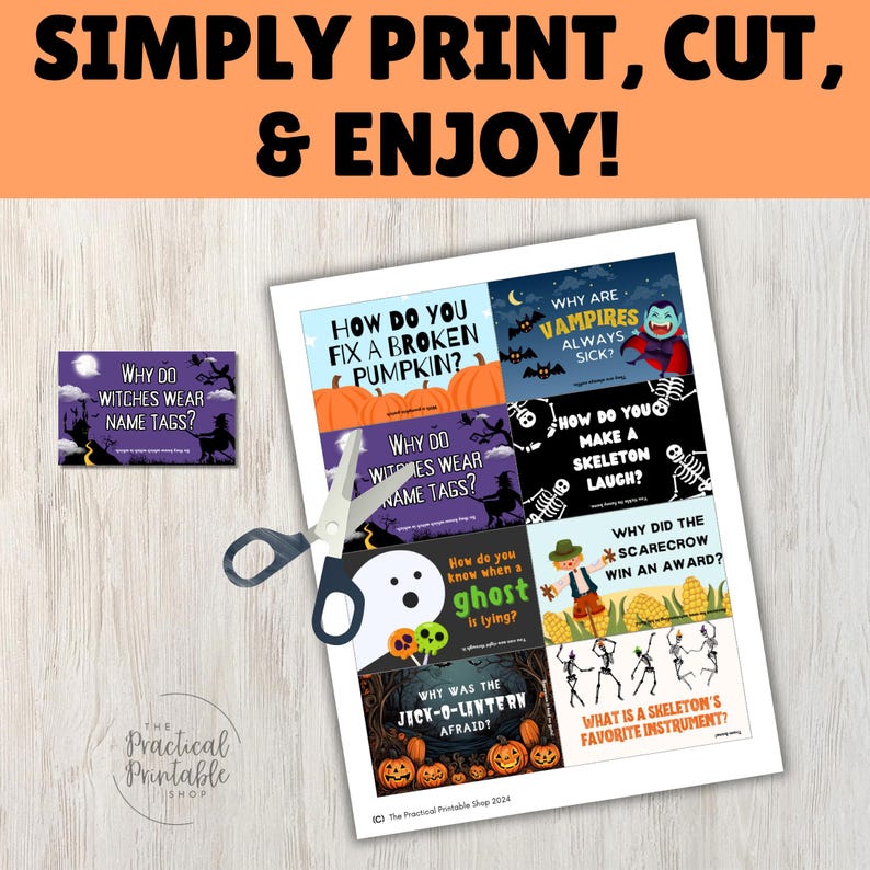 HALLOWEEN LUNCHBOX JOKES | Halloween Lunchbox Notes | Printable ...