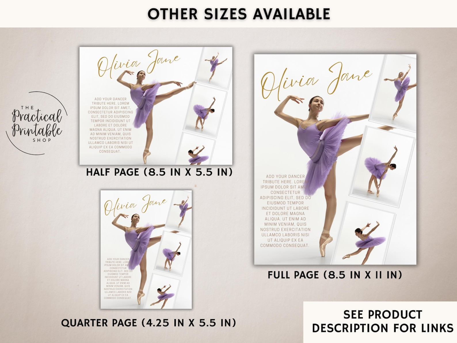 DANCE RECITAL AD Editable Canva Template | Recital Program Ad | Dancer ...