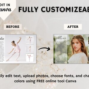 DANCE RECITAL AD Editable Canva Template | Recital Program Ad | Dancer ...