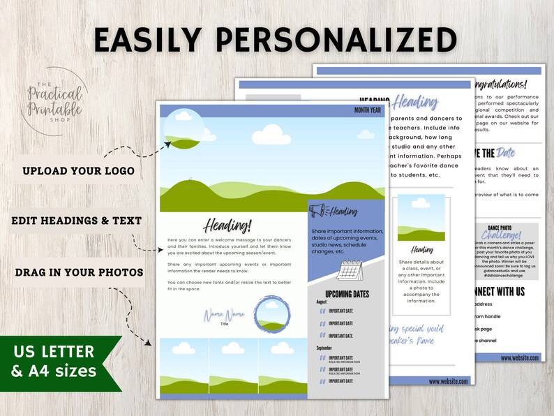 SOCCER NEWSLETTER Editable Canva Template | Soccer Team Email | Soccer ...