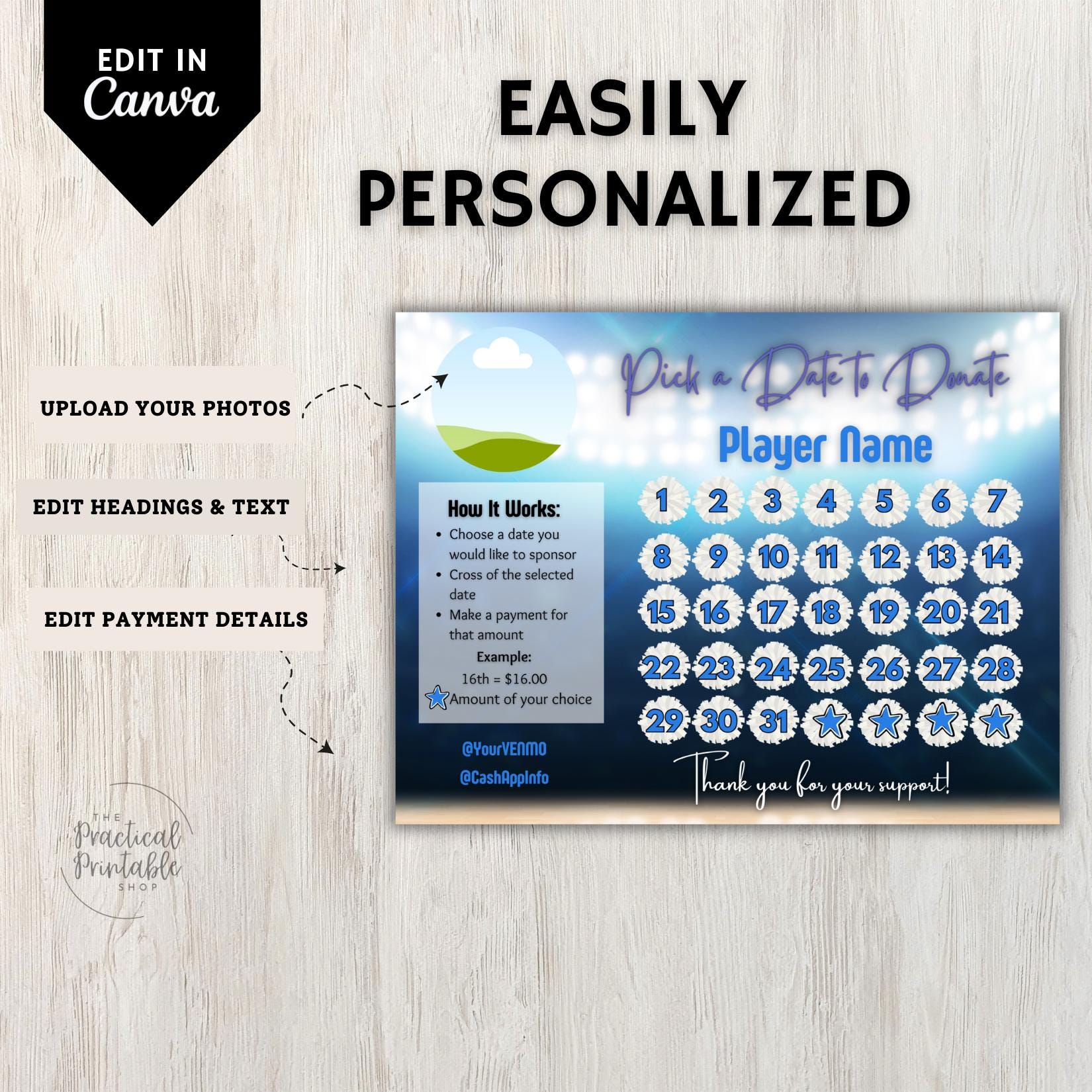 CHEER FUNDRAISER Canva Template | Cheer Team Fundraiser | Cheerleader ...