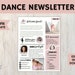 DANCE STUDIO NEWSLETTER Editable Canva Template Dance School Email ...