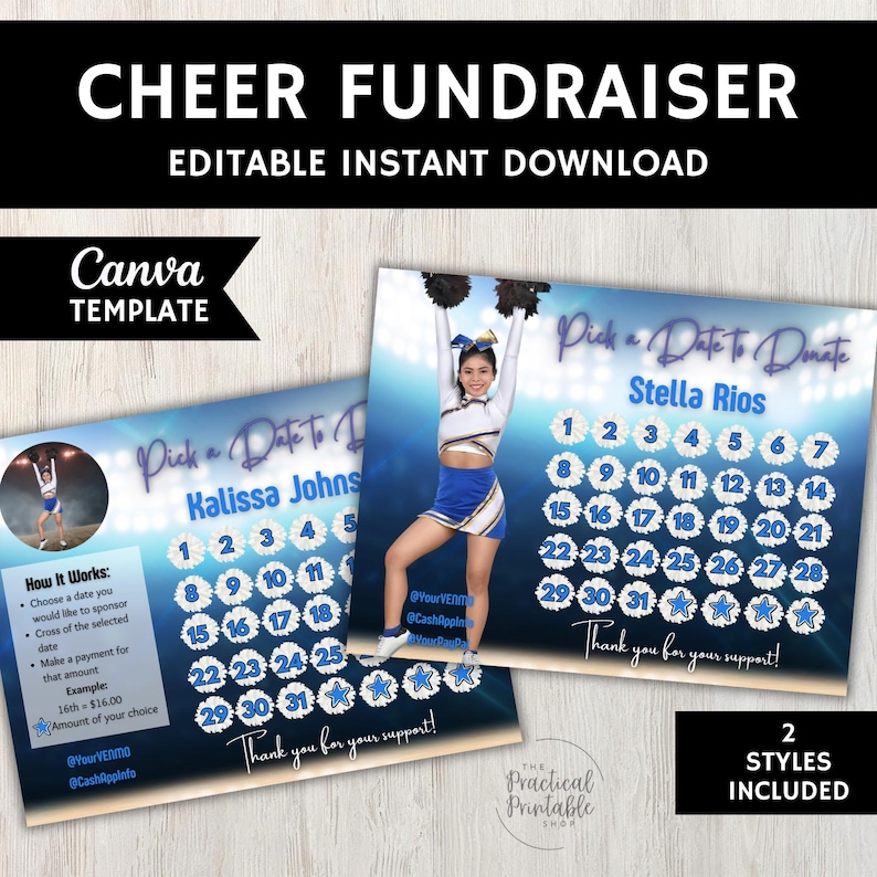 CHEER FUNDRAISER Canva Template | Cheer Team Fundraiser | Cheerleader ...