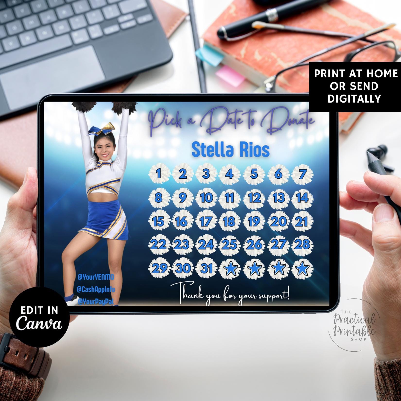 CHEER FUNDRAISER Canva Template | Cheer Team Fundraiser | Cheerleader ...