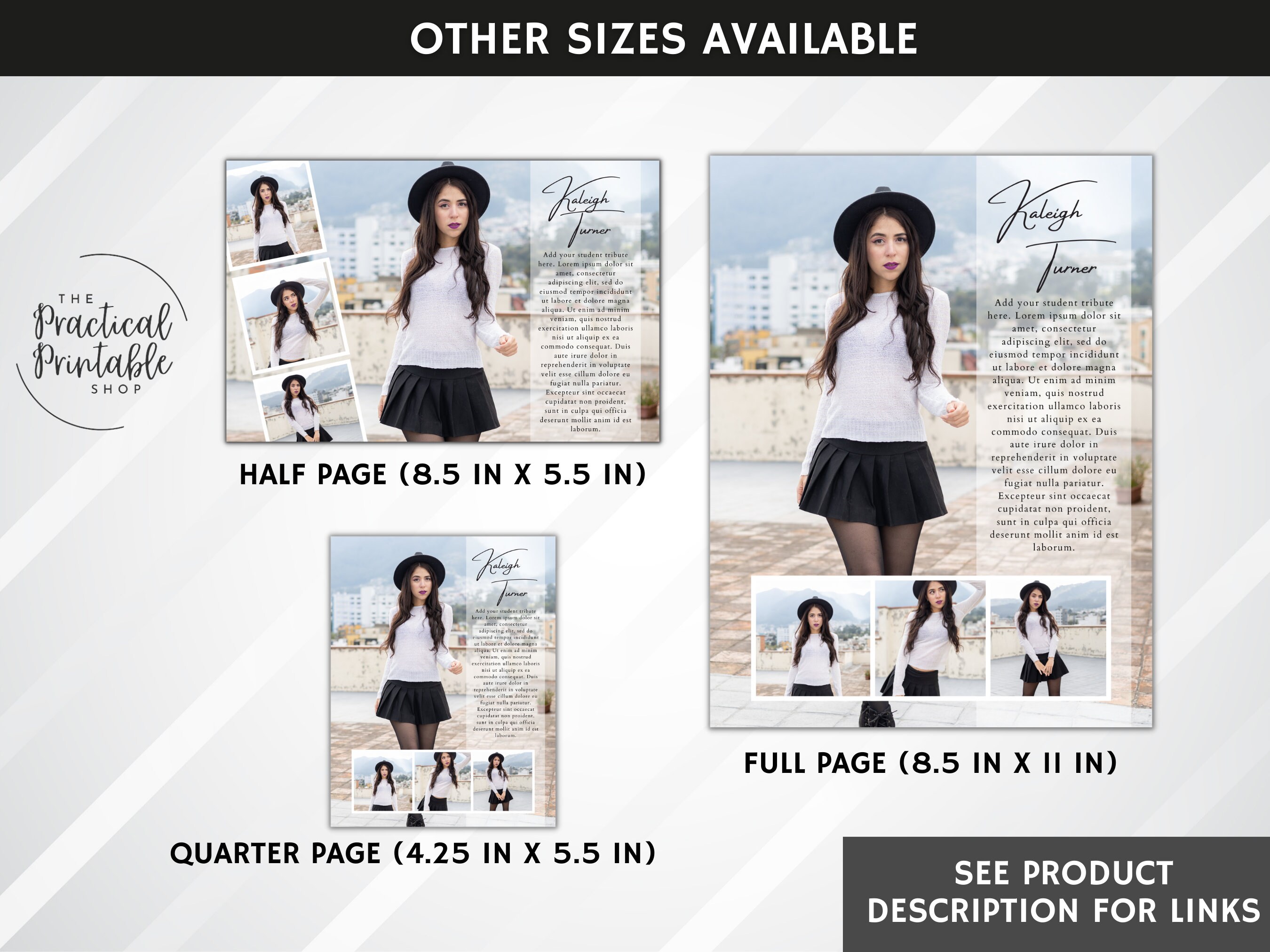 FULL PAGE YEARBOOK Ad | Editable Canva Template | Grad Tribute ...