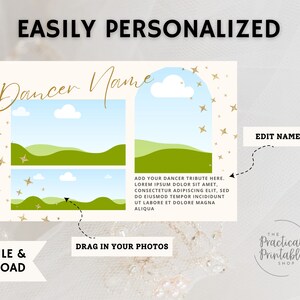 DANCE RECITAL AD Editable Canva Template | Recital Program Ad | Dancer ...