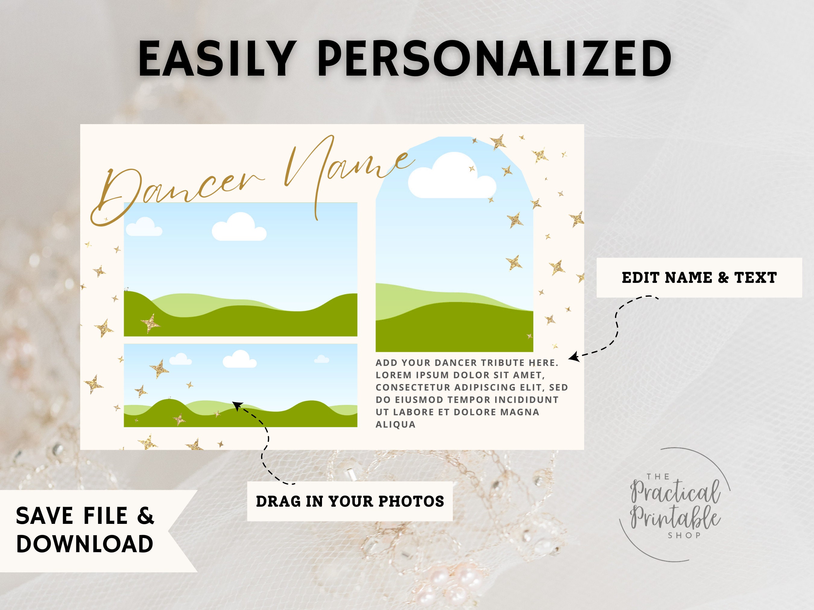 DANCE RECITAL AD Editable Canva Template | Recital Program Ad | Dancer ...