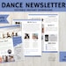 DANCE STUDIO NEWSLETTER Editable Canva Template | Dance School Email ...