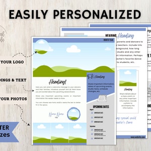 DANCE STUDIO NEWSLETTER Editable Canva Template | Dance School Email ...