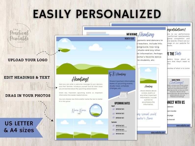DANCE STUDIO NEWSLETTER Editable Canva Template | Dance School Email ...