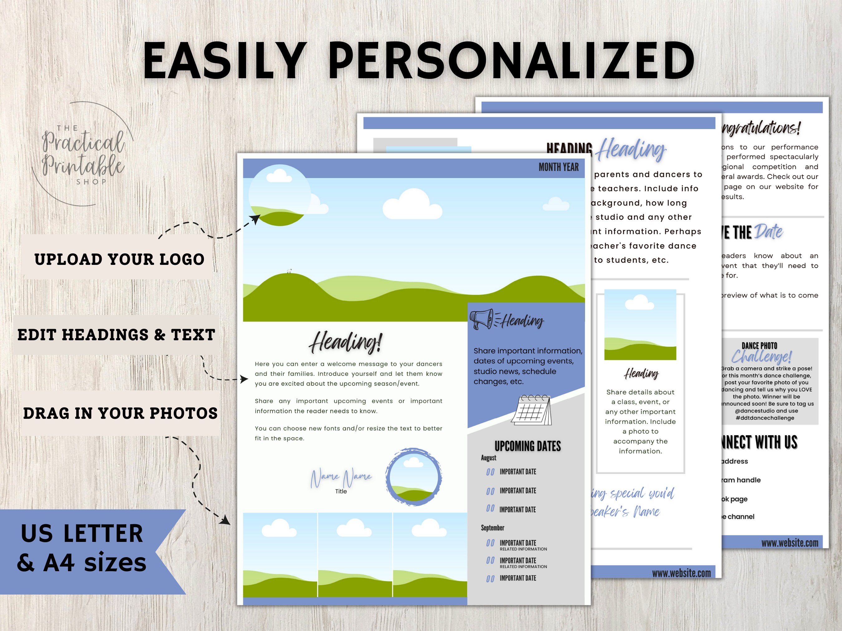 DANCE STUDIO NEWSLETTER Editable Canva Template | Dance School Email ...