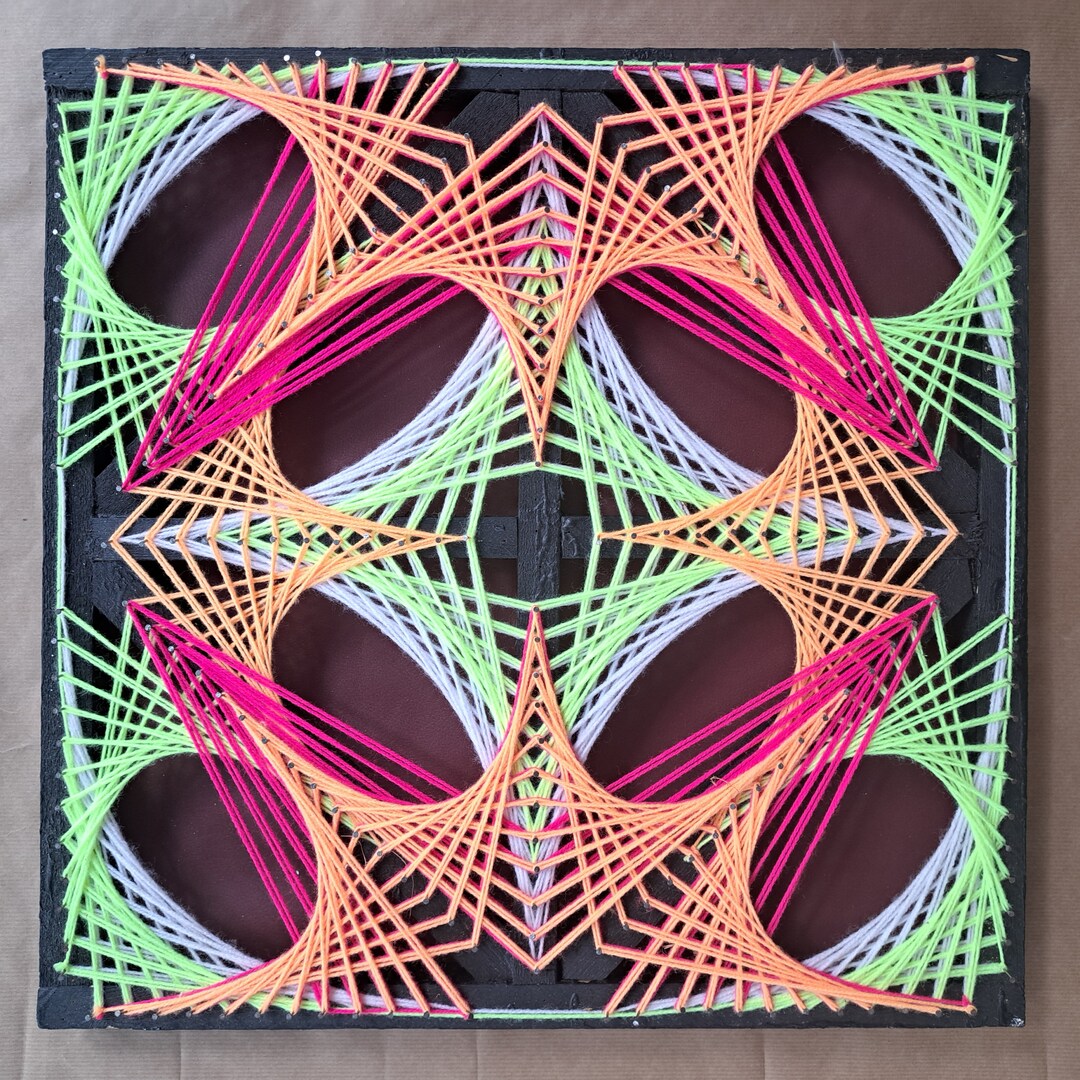 Psychedelic Neon String Art - Etsy