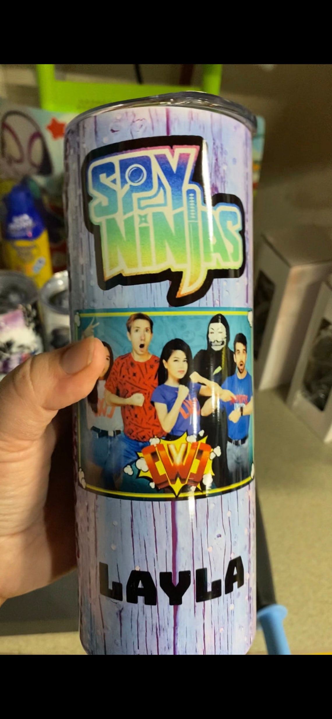 Spy Ninja 20oz Skinny Tumbler With Customizable Name - Etsy