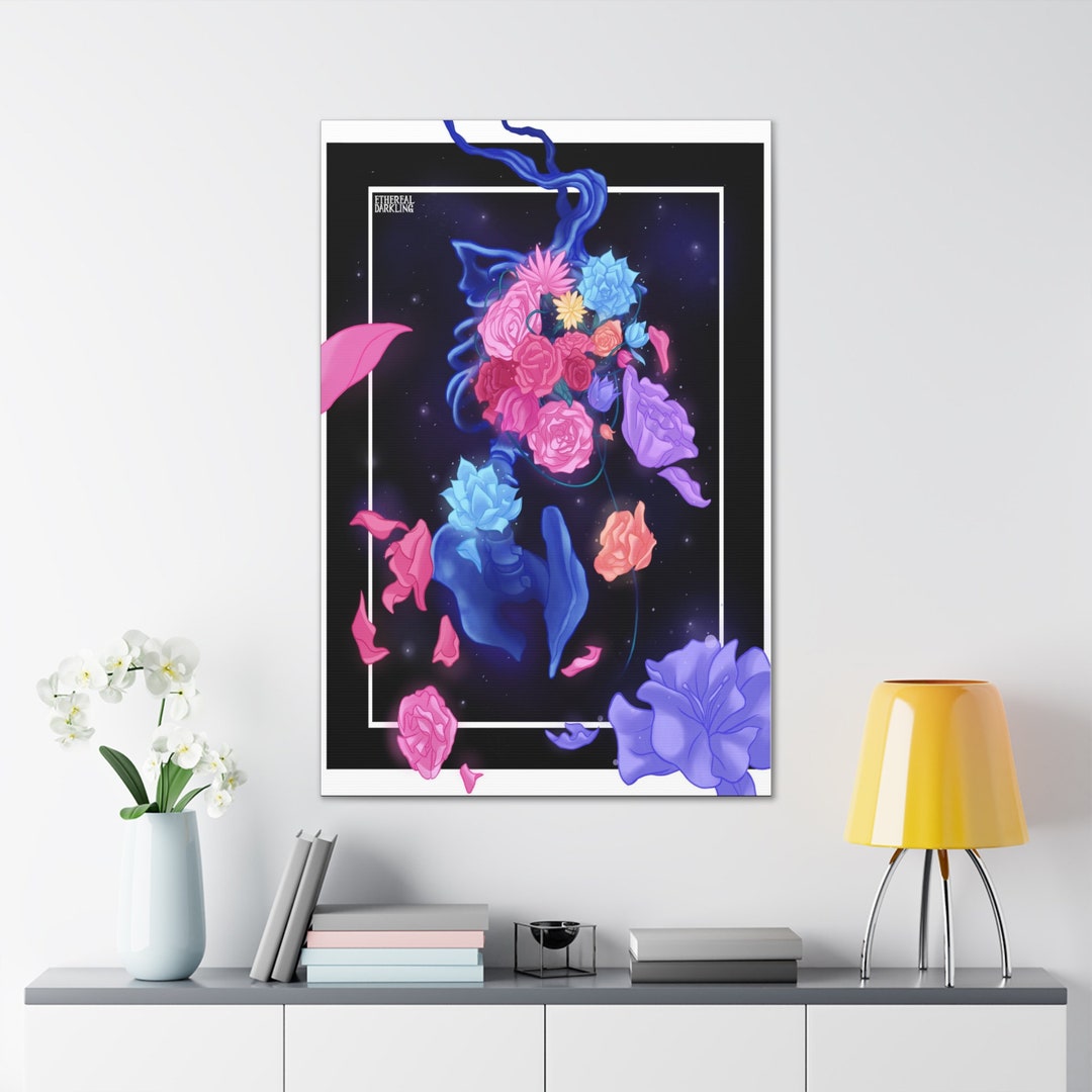 OVERGROWTH 32x48 Canvas Wall Art Abstract Art Digital Illustration Art ...