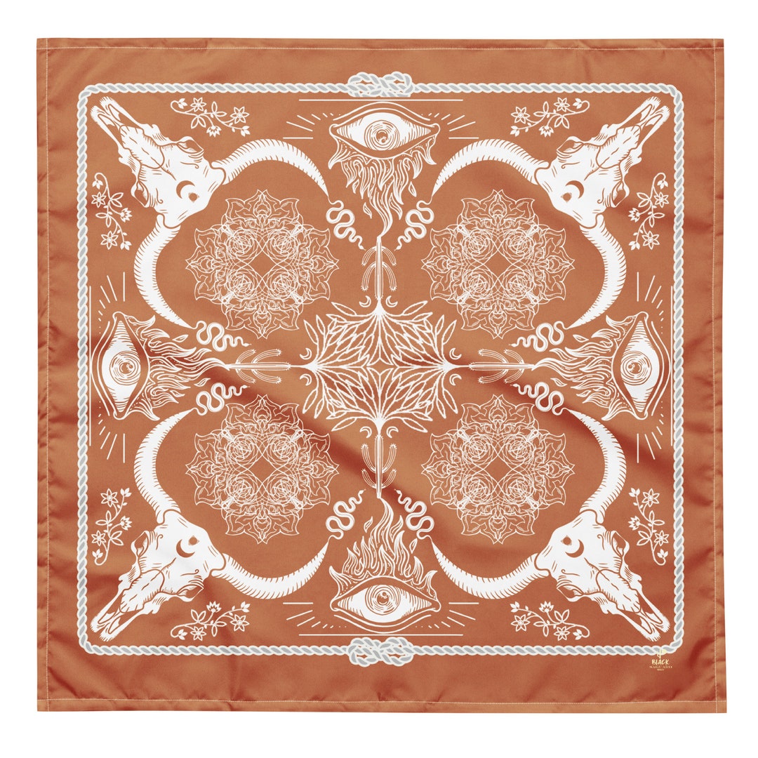 Boho Western Goth Bandana | Sand Cowgirl | Desert Festival Accessory - Etsy