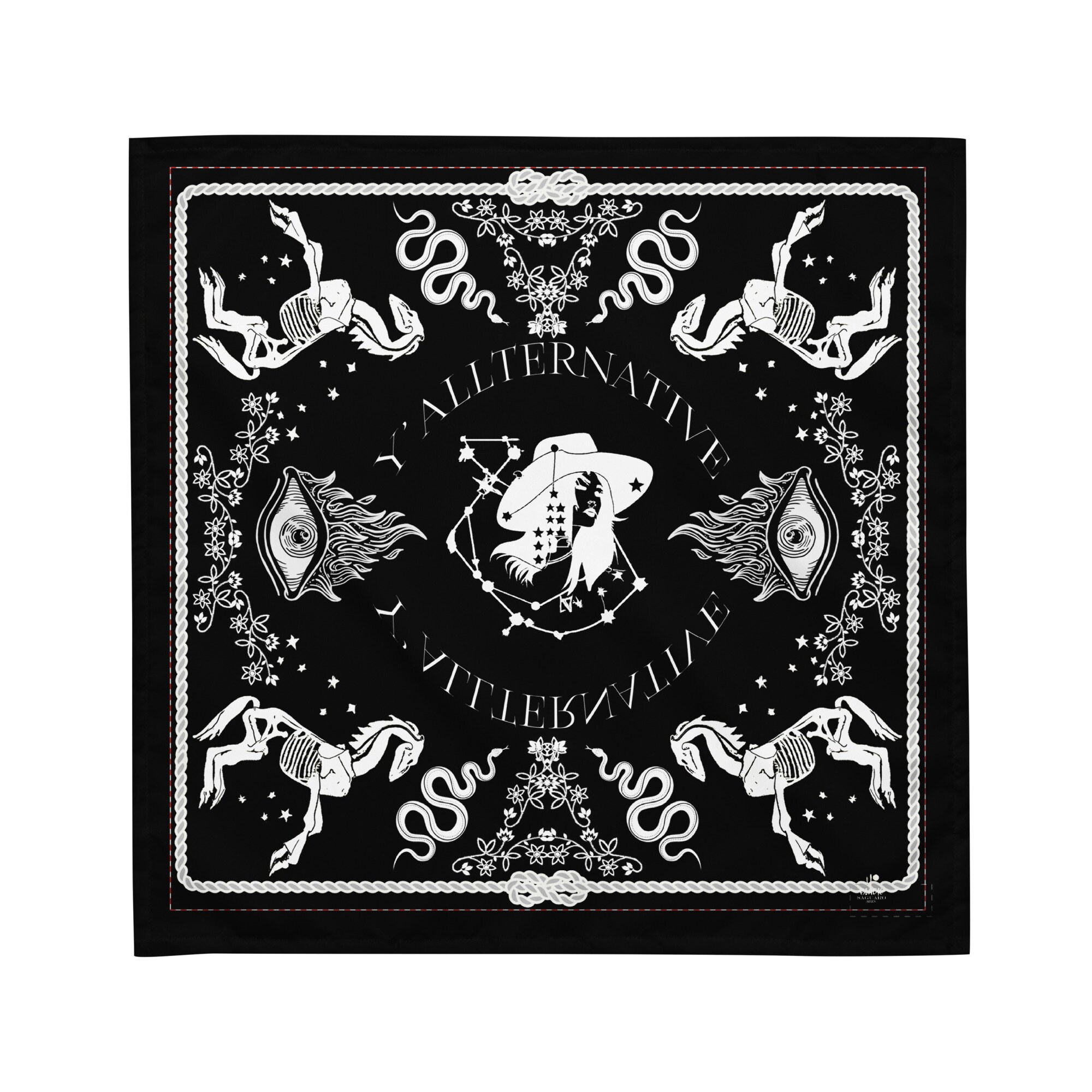 Dark Western Goth Bandana | Ya'llternative Cowgirl | Desert Festival ...