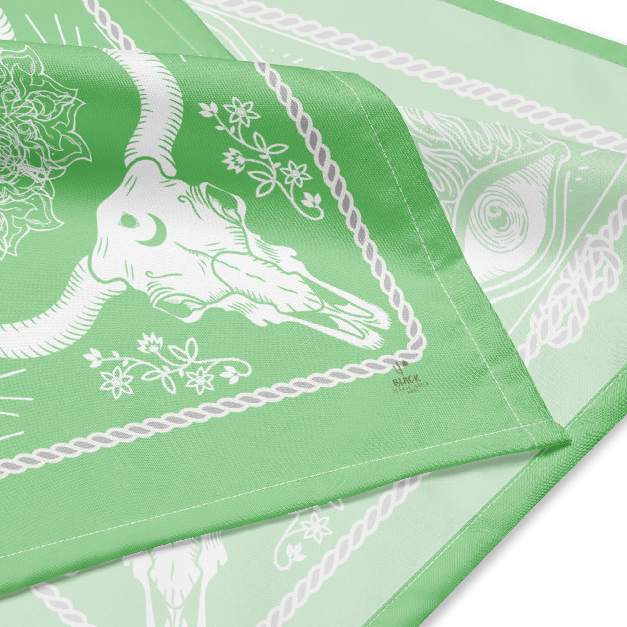 Sage Green, Goth Western, Boho Cowgirl Bandana, Western Goth, Coachella ...