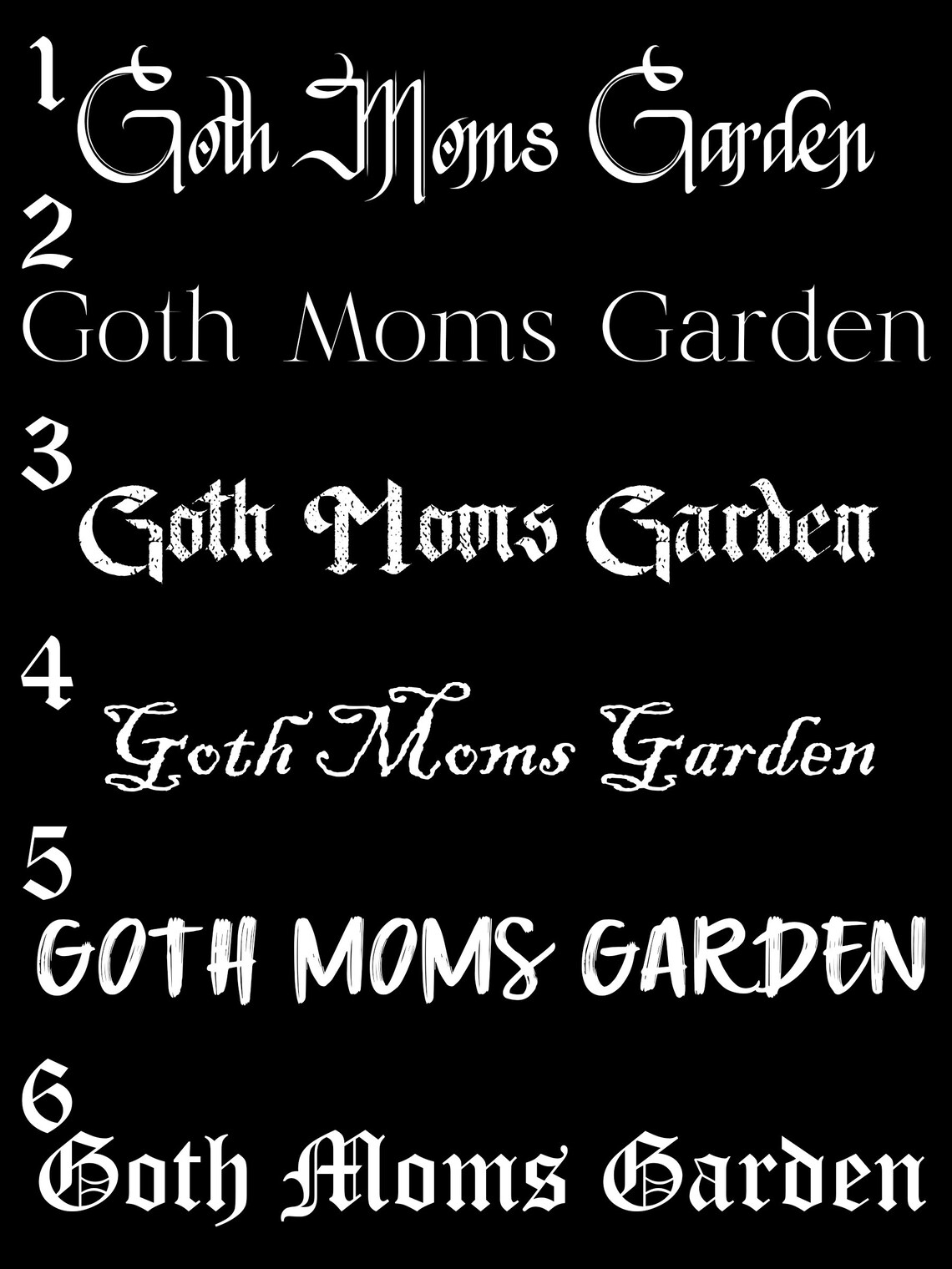 Unique Goth Mom Gift Goth Mom's Garden With Custom - Etsy