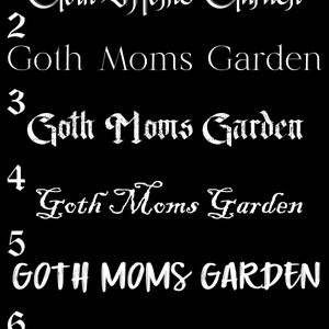 Unique Goth Mom Gift, Goth Mom's Garden With Custom Flowers and Kids ...